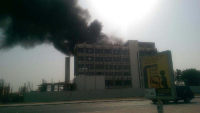 PHOTOS: Fire erupts in former Civil Defense complex - Doha News | Qatar
