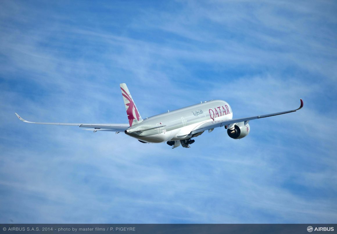 PHOTOS: Qatar Airways' first A350 completes maiden flight - Doha News ...
