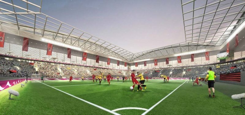 Qatar unveils new Al Rayyan Stadium design inspired by sand dunes ...