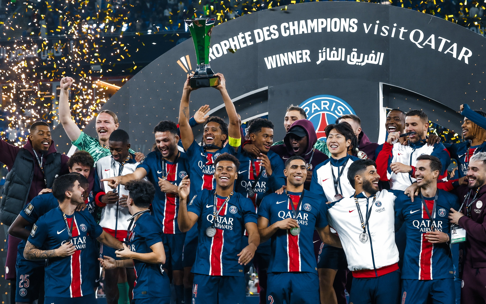PSG win Tropheé Des Champions in Doha as Dembélé scores late winner ...