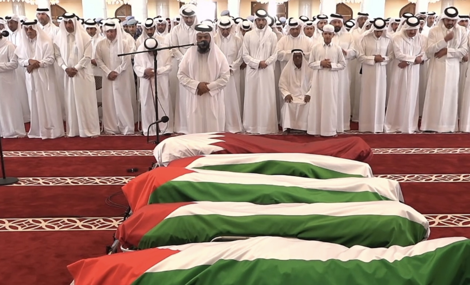 Qatar’s Amir joins mourners at funeral for victims of Israeli terror ...